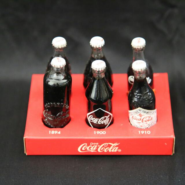 Coca-Cola Miniature Glass Bottles With Set Of 6 (1995 Series In The ...