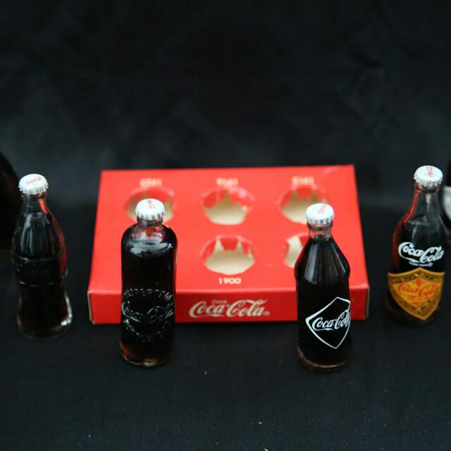 Coca-Cola Miniature Glass Bottles With Set Of 6 (1995 Series In The ...