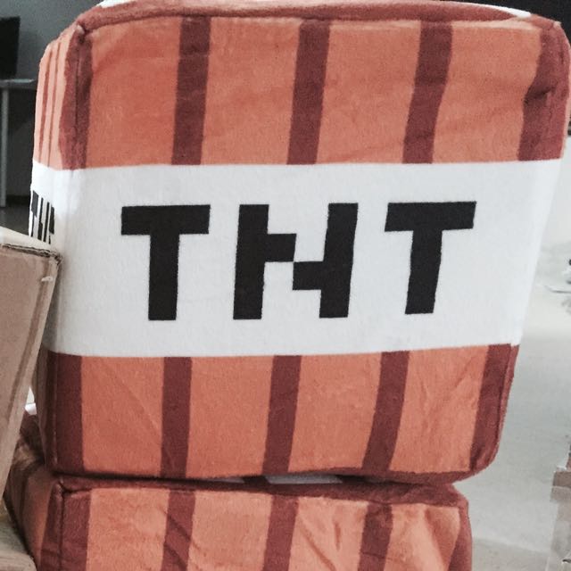 Minecraft Grass Block /TNT plush, Hobbies & Toys, Toys & Games on Carousell