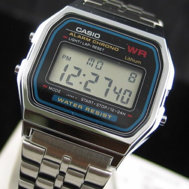 CASIO VINTAGE RETRO DIGITAL SILVER WATCH A159WA Unisex Japan, Mobile ...