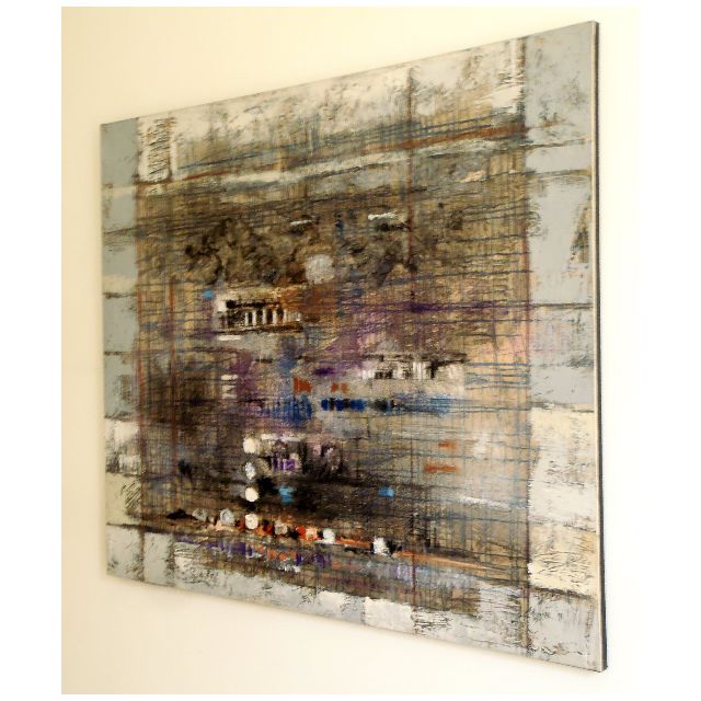 Large Exceptional Vintage Oil & Acrylic Painting Signed Lee Burr 1991 ...