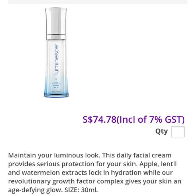 Luminesce Daily Moisturising Complex, Health & Beauty on Carousell