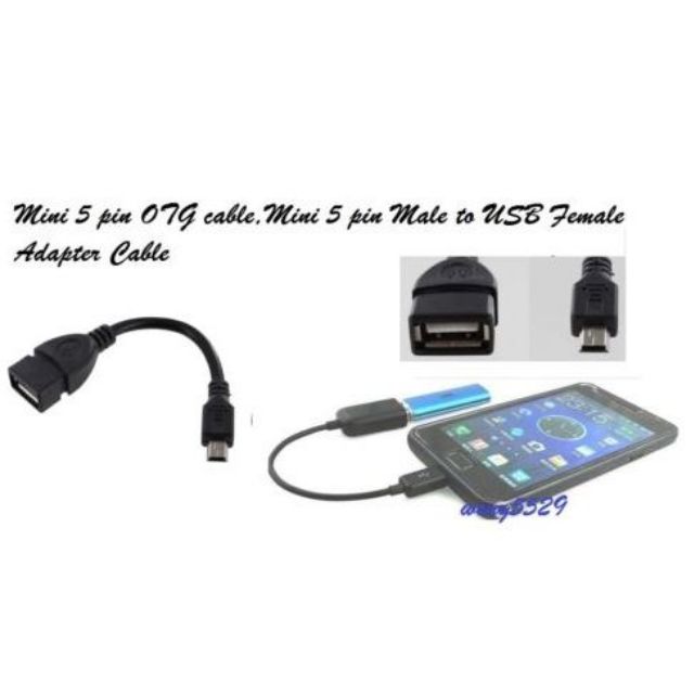 Mini 5 pin OTG cable,Mini 5 pin Male to USB Female Adapter Cable ...