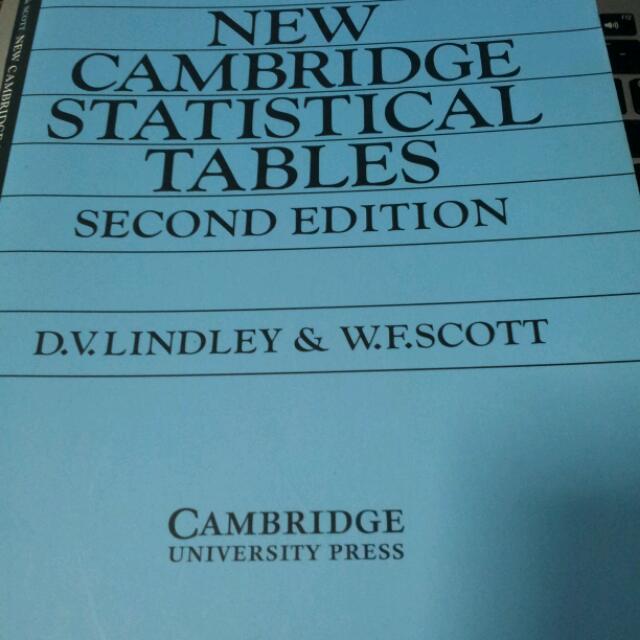 New Cambridge Statistical Tables, Computers & Tech, Office & Business ...