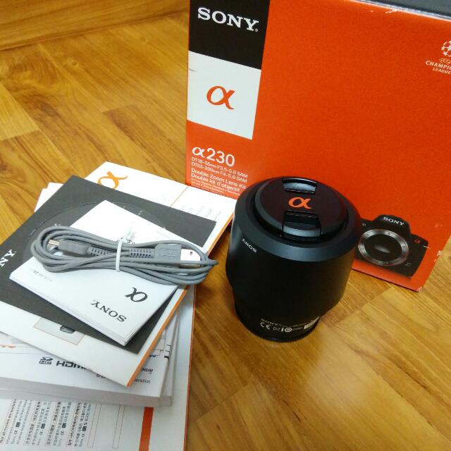 Sony Alpha DSLR-A230 (with 18-55mm and 55-200mm lenses) *price reduced ...