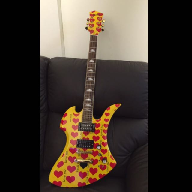 burny fernandes yellow hearts (hide signature), Hobbies & Toys, Music ...