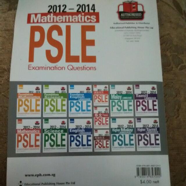 EPH 2012-2014 Mathematics PSLE Examination Questions, Hobbies & Toys ...
