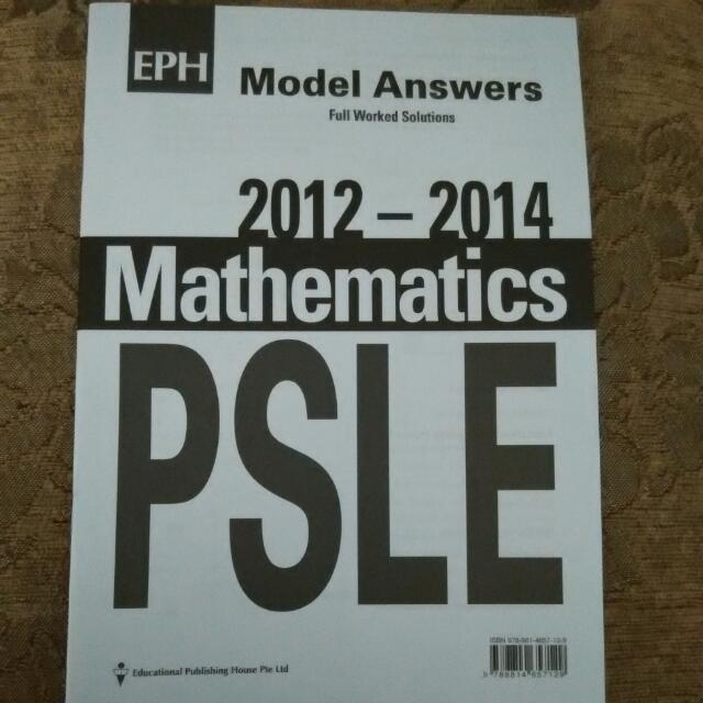 EPH 2012-2014 Mathematics PSLE Examination Questions, Hobbies & Toys ...