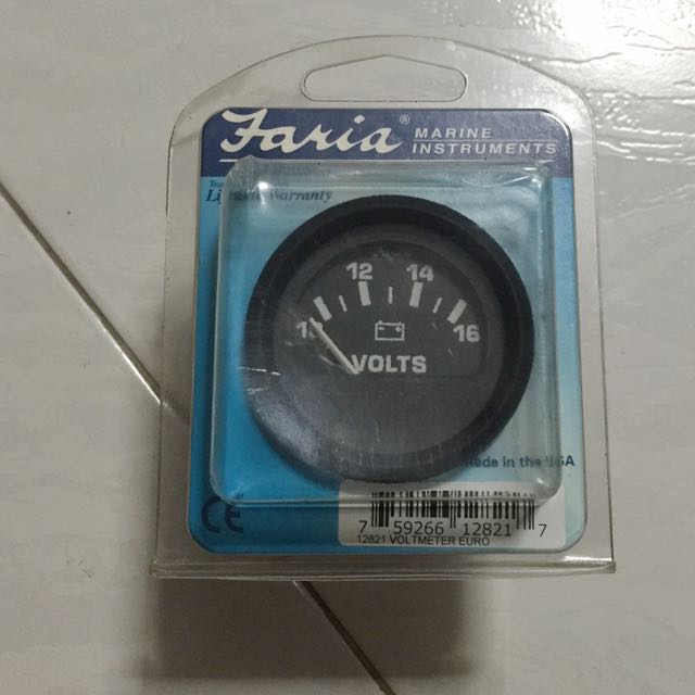 FARIA MARINE VOLT METER., Car Accessories on Carousell