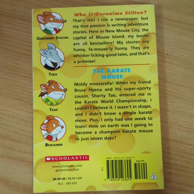 Geronimo Stilton-The Karate Mouse, Hobbies & Toys, Books & Magazines ...