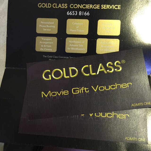 GV Gold Class Movie Ticket, Tickets & Vouchers, Event Tickets on Carousell