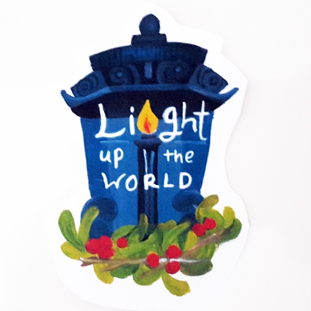 Light of the world vintage oil lamp sticker, Hobbies & Toys ...