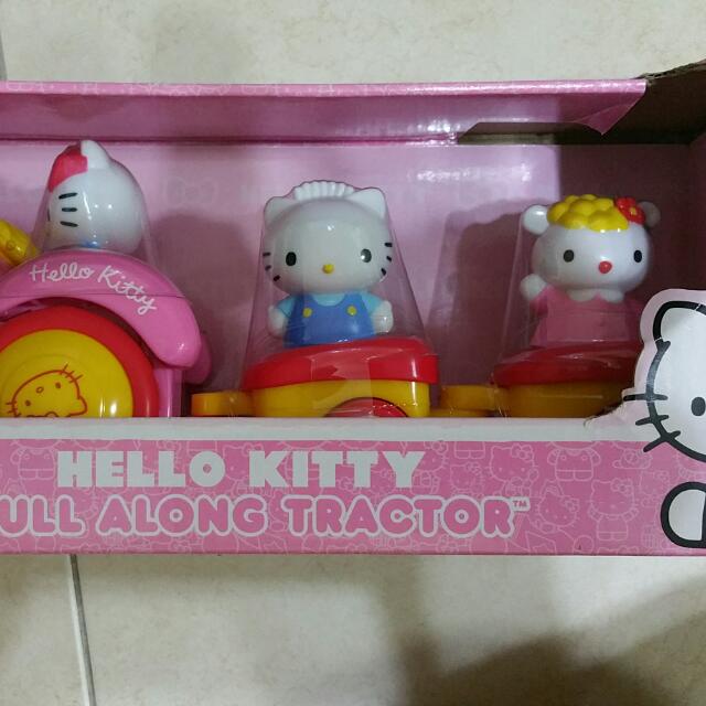 New in a box Hello Kitty Pull Along Tractor, Toys & Games on Carousell