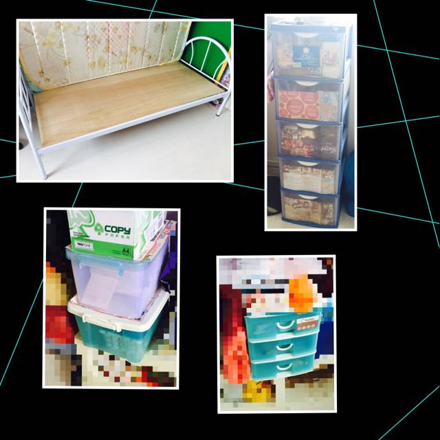 Bed Stead, Storage Box, Cabinet, Furniture & Home Living, Home ...