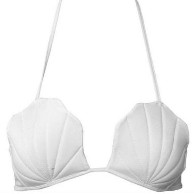 PO: White Seashell Mermaid Bikini Top, Women's Fashion, Tops ...