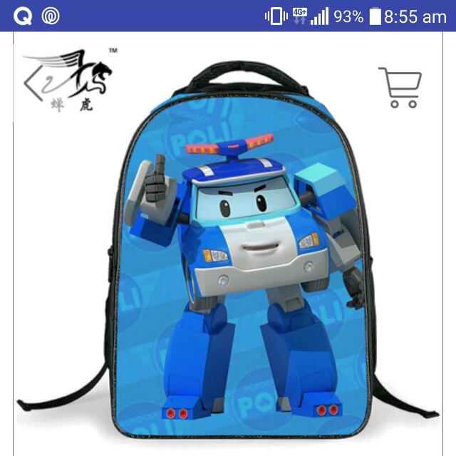 Robocar Poli Bag (design as shown), Babies & Kids, Going Out, Other ...