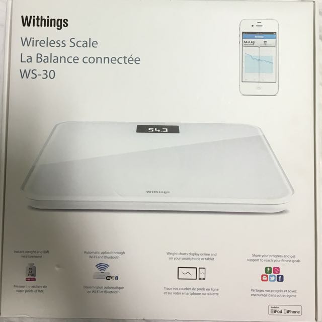 Withings WS-30 Scale, Health & Nutrition, Health Monitors & Weighing ...