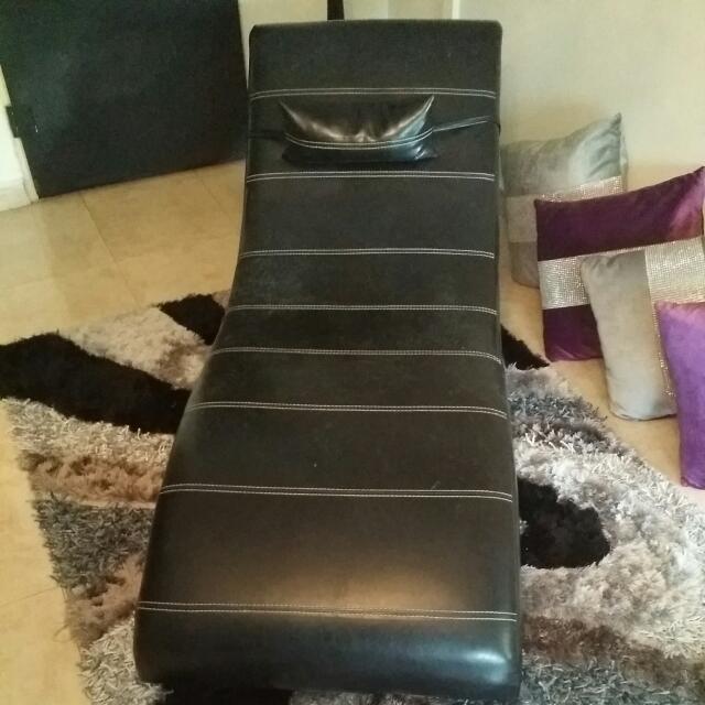 BLACK PVC LAZY CHAIR, Furniture & Home Living, Furniture, Chairs on ...