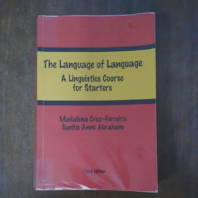 EL1101E The Language Of Language: A Linguistics Course For Starters ...