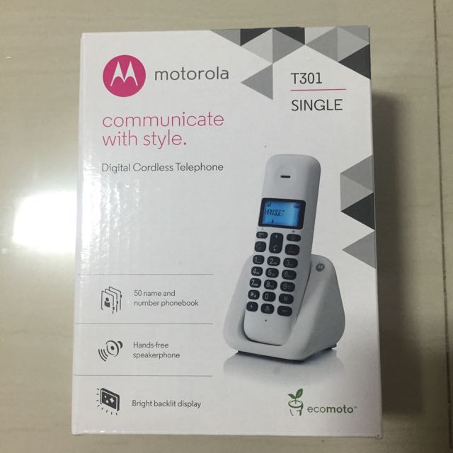 Motorola T301 Digital Cordless Telephone, TV & Home Appliances, Electrical, Adaptors & Sockets ...