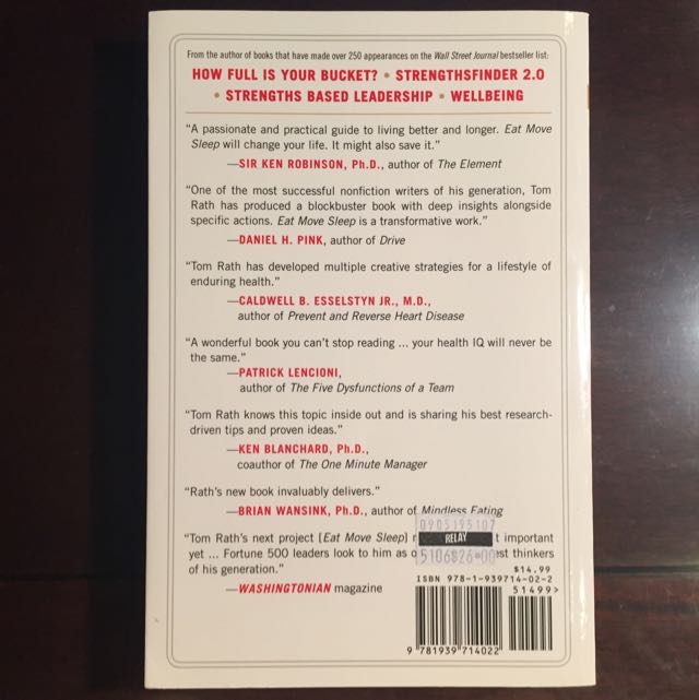 Eat Move Sleep by Tom Rath, Hobbies & Toys, Books & Magazines, Fiction ...
