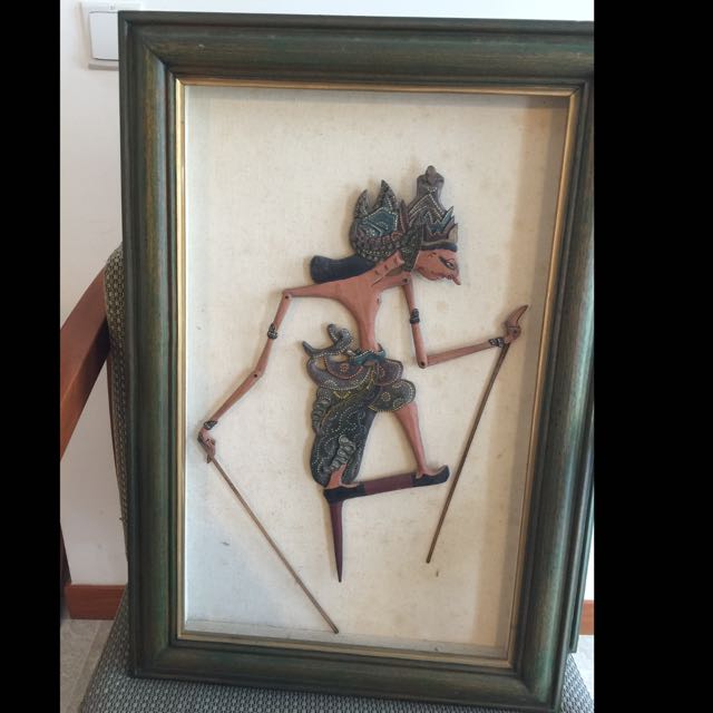 Indonesian Wayang Kulit Frame w/o Glass 2nd Set, Hobbies & Toys ...