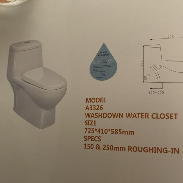 W.C Water Closet / Toilet Bowl / Solid 1piece Heavty-weight Est 60-70kg ...