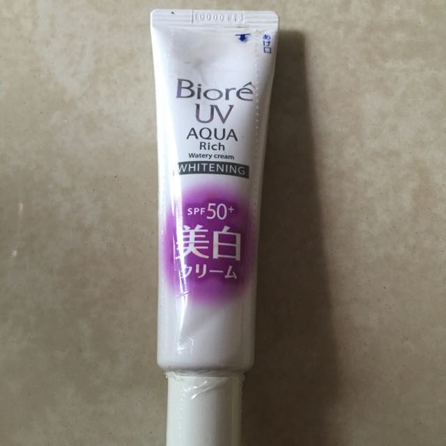 Biore UV Aqua Rich Whitening Sun Block, Beauty & Personal Care, Face ...