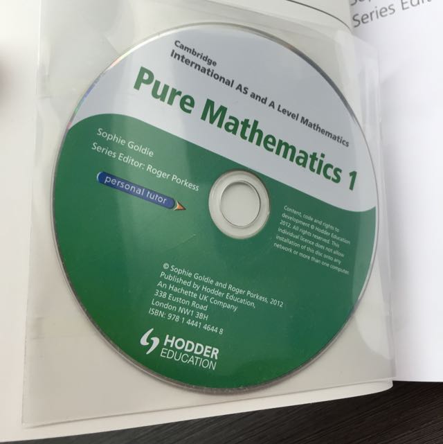 Cambridge International AS Pure Mathematics 1 Textbook by Hodder ...