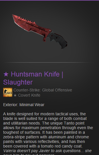 Huntsman Knife Slaughter, Hobbies & Toys, Toys & Games on Carousell