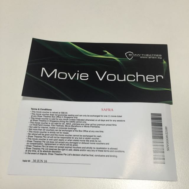 Shaw Movie tickets, Tickets & Vouchers, Event Tickets on Carousell