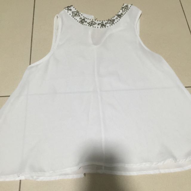 Translucent Top, Women's Fashion, Tops, Sleeveless on Carousell
