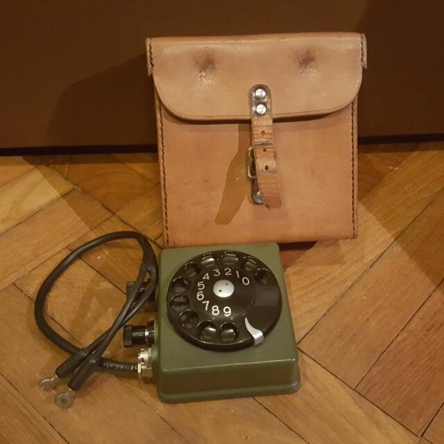 Military Surplus Swedish Number Scroll For Field Telephone With Leather ...