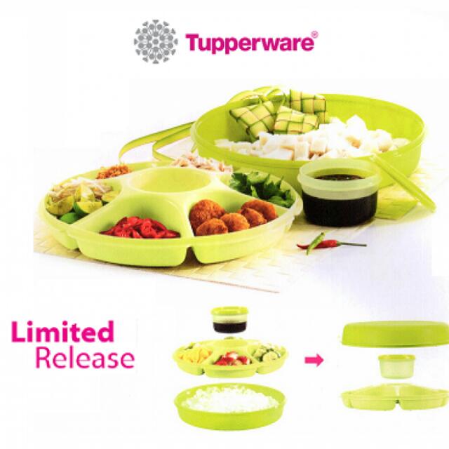 Tupperware Serving Dish with Dip Container and Lid, TV & Home ...