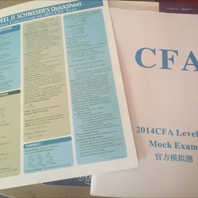 CFA Level II Schweser Notes + Cheatsheet + Mock Exam, Hobbies & Toys ...
