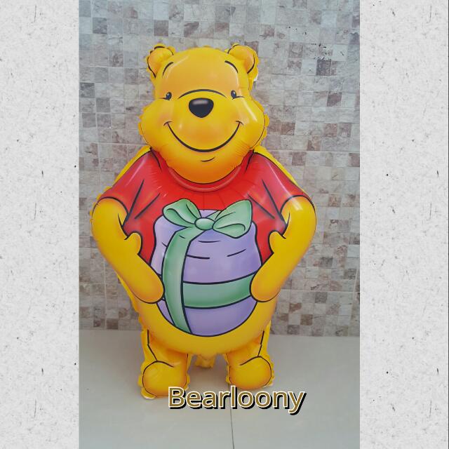 Full Size Pooh Bear Foil Balloon, Babies & Kids, Babies & Kids Fashion ...