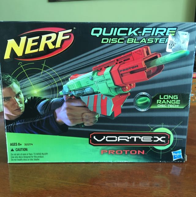 NERF Quick-Fire Disc Blaster - Vortex Proton, Hobbies & Toys, Toys ...