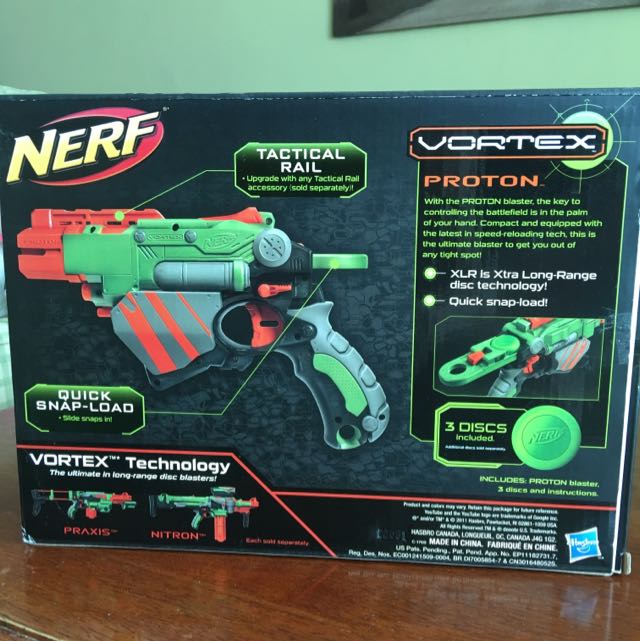 NERF Quick-Fire Disc Blaster - Vortex Proton, Hobbies & Toys, Toys ...