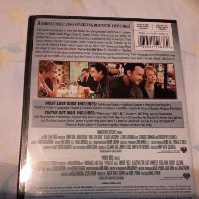 Romance Double Feature DVD - Must Love Dogs; You've Got Mail (New ...