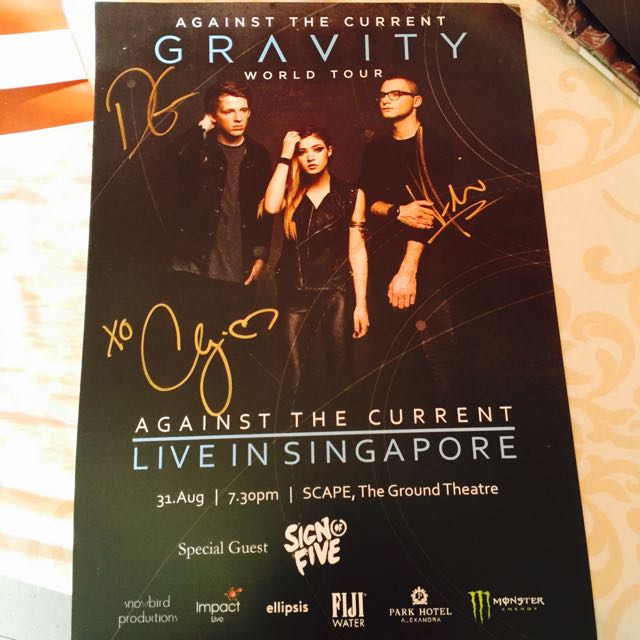 SIGNED Against The Current Poster 2015 Everything Else On Carousell