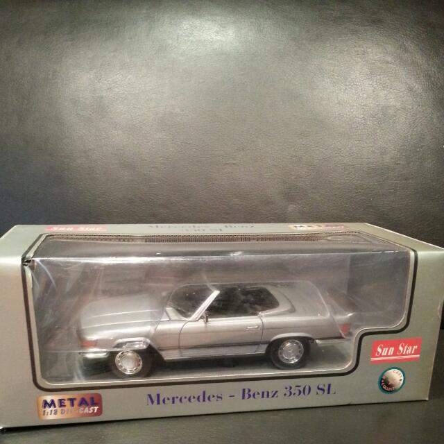 Vintage Mercedes - Bens 350SL Die-Cast Scale 1:18 With Box Collectable ...