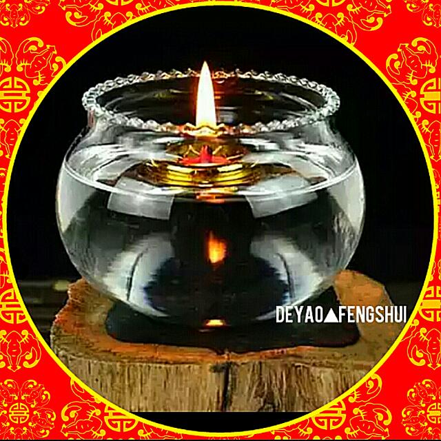 BN Religious Buddhist Prayer Offering Lotus Wicker Oil Lamp 油灯 ...