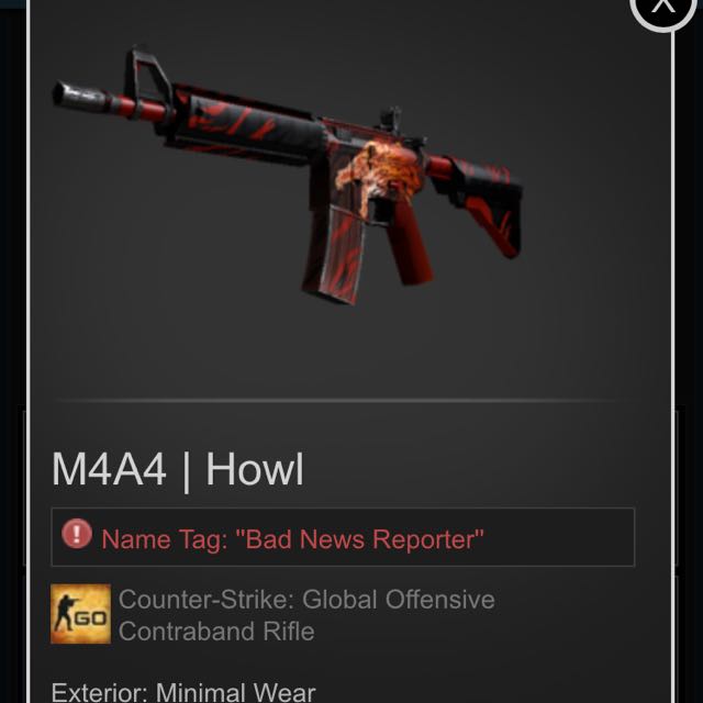 Csgo Howl M4a4, Hobbies & Toys, Toys & Games on Carousell