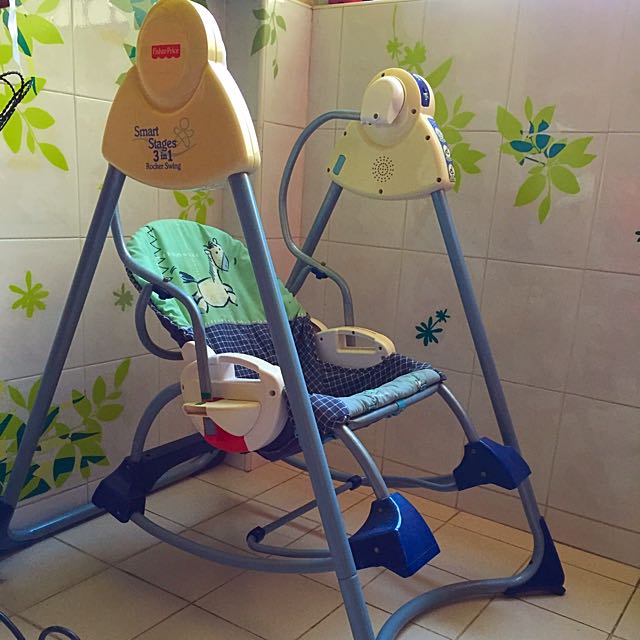 (RESERVED) Fisher & Price Baby Rocker Swing, Babies & Kids, Infant ...