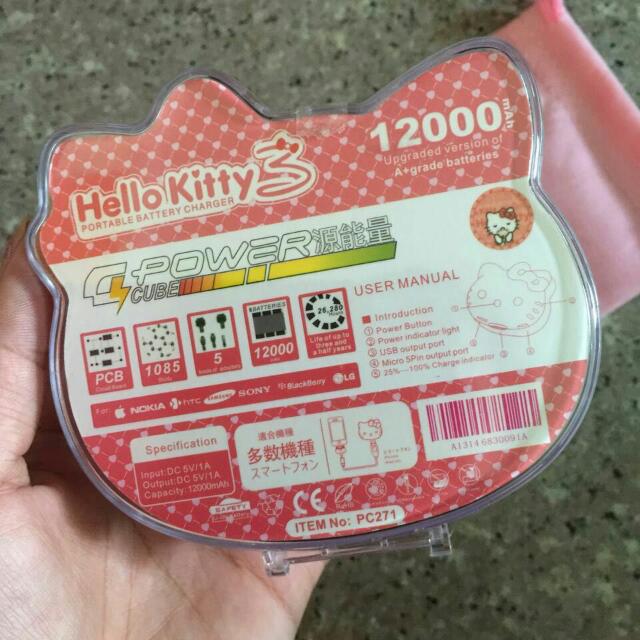 Hello Kitty Power Bank, Computers & Tech, Parts & Accessories, Cables ...