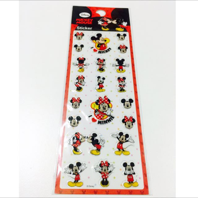 Disney Mickey & Minnie Mouse Puffy Sticker, Hobbies & Toys, Stationery ...