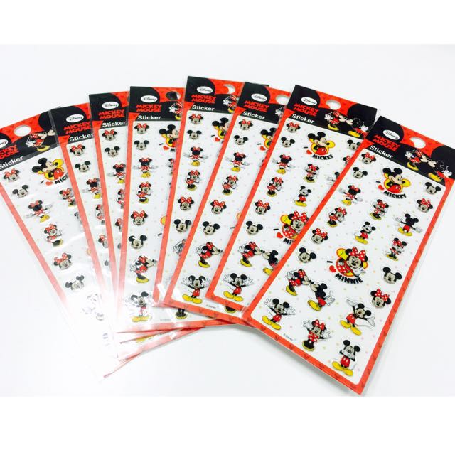 Disney Mickey & Minnie Mouse Puffy Sticker, Hobbies & Toys, Stationery ...