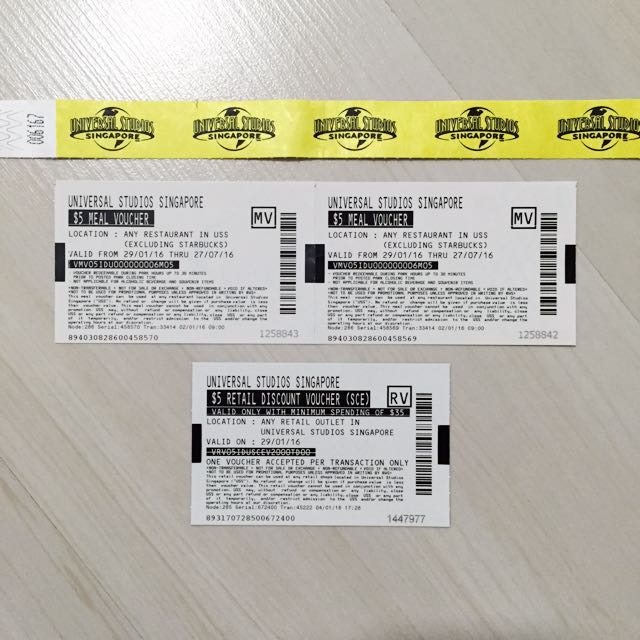RWS USS Universal Studios Team Nila Ticket 29th Jan, Tickets & Vouchers ...
