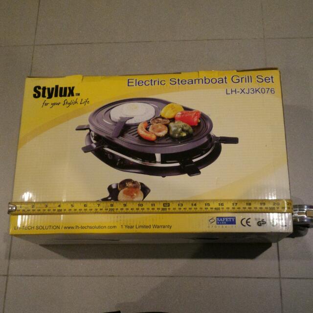 BNIB Electric Steamboat Grill Set, TV & Home Appliances, Kitchen ...