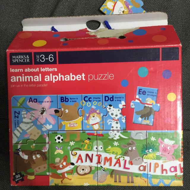 M&S Learn about Letters Animal alphabet Puzzle, Hobbies & Toys, Toys ...